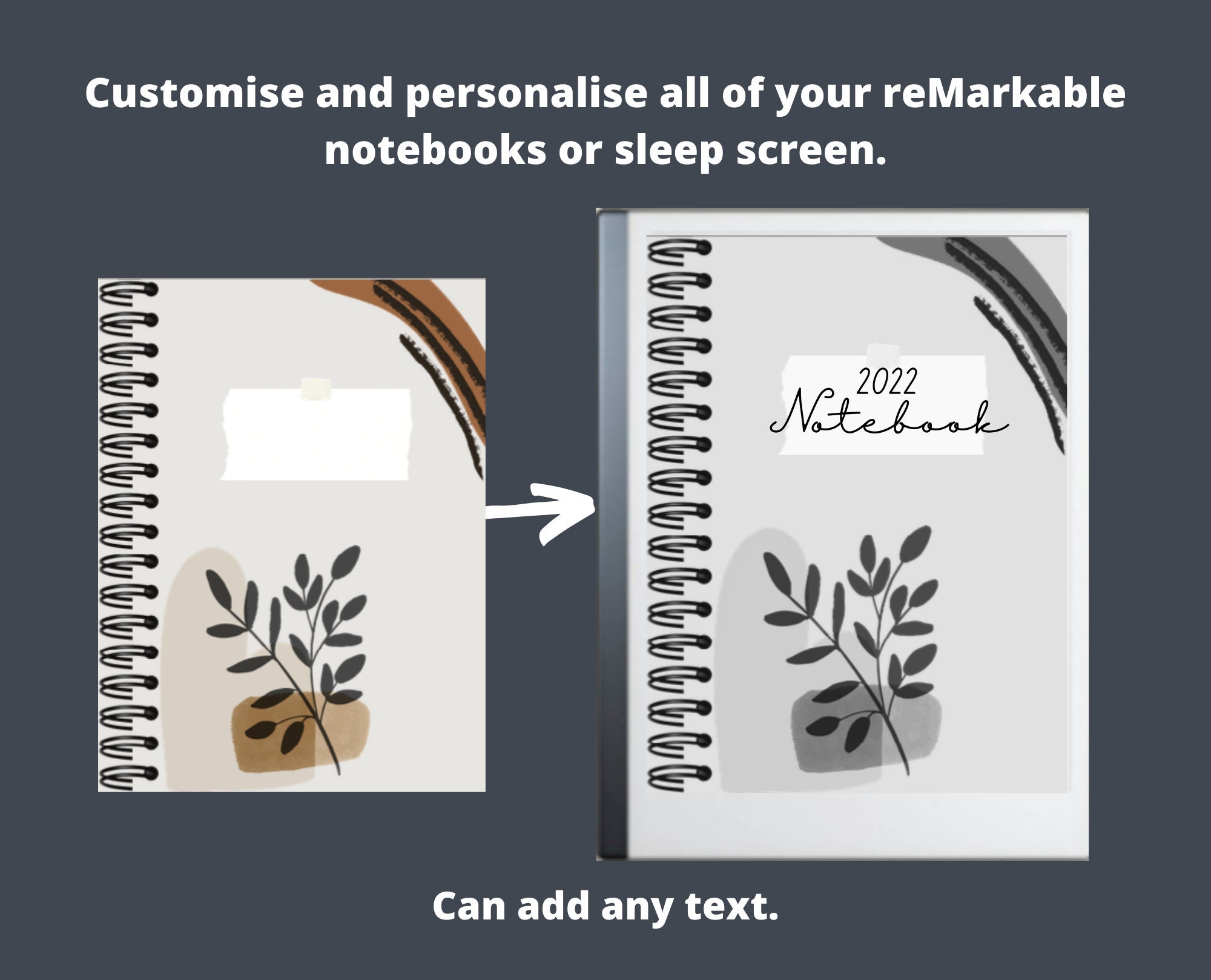 Remarkable 2 Custom Journal Notebook Notes Cover Template - Etsy