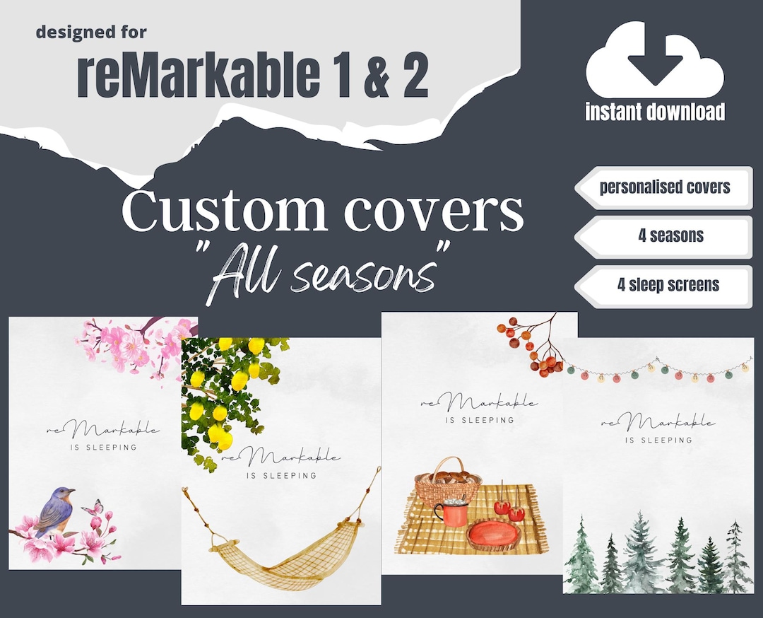 Remarkable 2 Sleep Screen Covers | All Seasons Theme (PDF & PNG) - Etsy