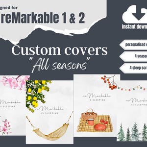 CUSTOM SLEEP COVERS for Remarkable 2 Digital Template Bundle ...