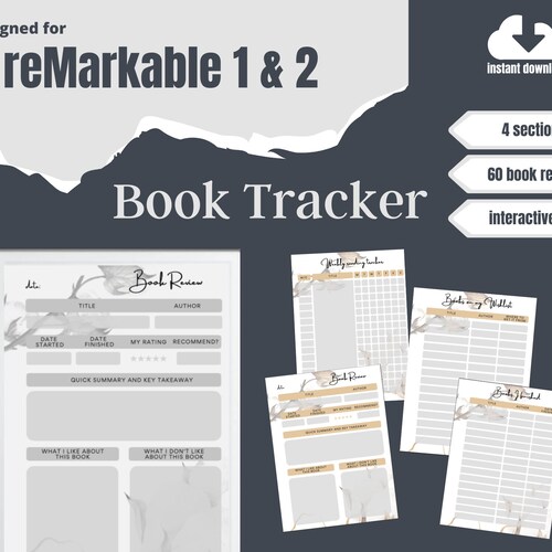 Downloadable Book Journal Template Book Review Template - Etsy