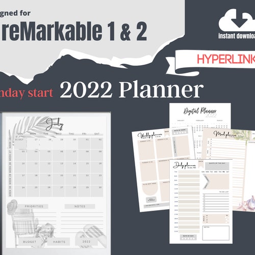 Remarkable 2 Daily to Do List Template Bundle 2022 Digital - Etsy