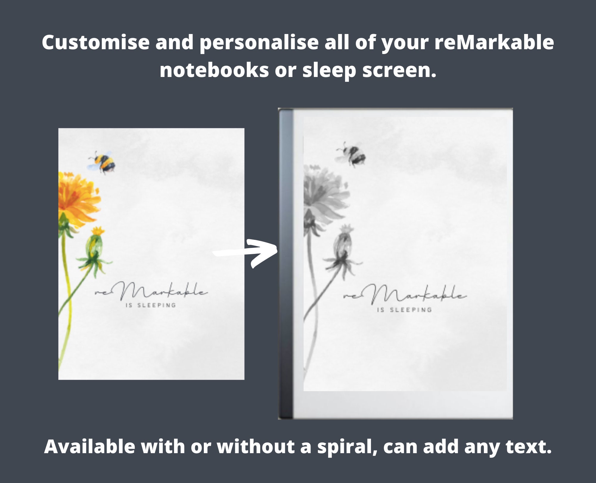 Remarkable 2 Personalised Notebook Cover Template Bundle - Etsy