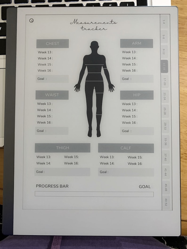 Remarkable 2 Fitness Weight Loss Tracker Planner Template | Instant ...