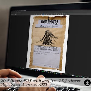 Dnd Bounty Poster: Wanted Starter Pack Npcs (PDF Template Editable ...