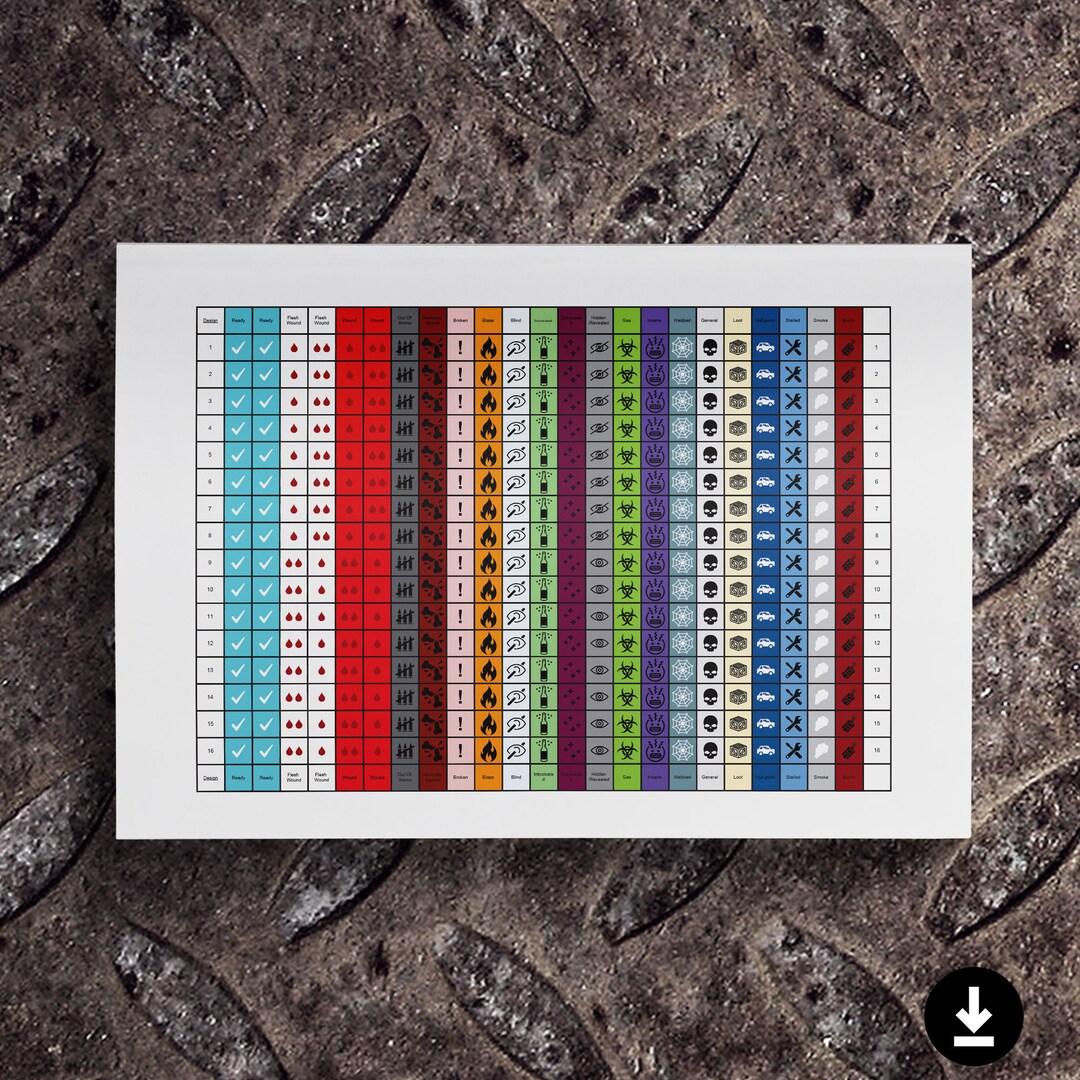 Printable Token Set Compatible With Necromunda Underhive and Ash Wastes ...