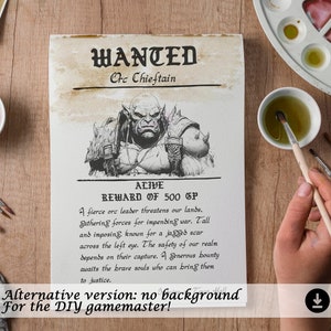 Dnd Bounty Poster: Wanted Starter Pack Npcs (PDF Template Editable ...