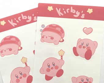 Kirby Sticker Sheet - Etsy