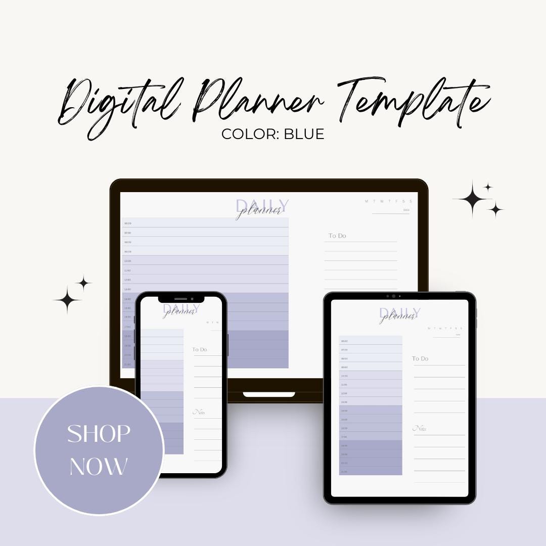 Daily Planner | Daily Planner | Blue - Etsy