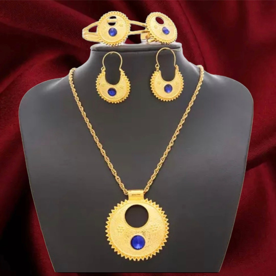African Gold Jewelry Set for Women African Jewelry African - Etsy