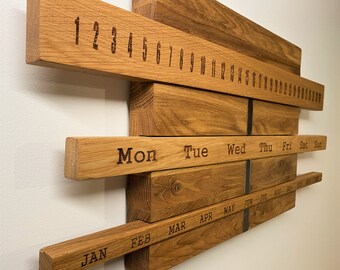 Wooden Calendar - Etsy