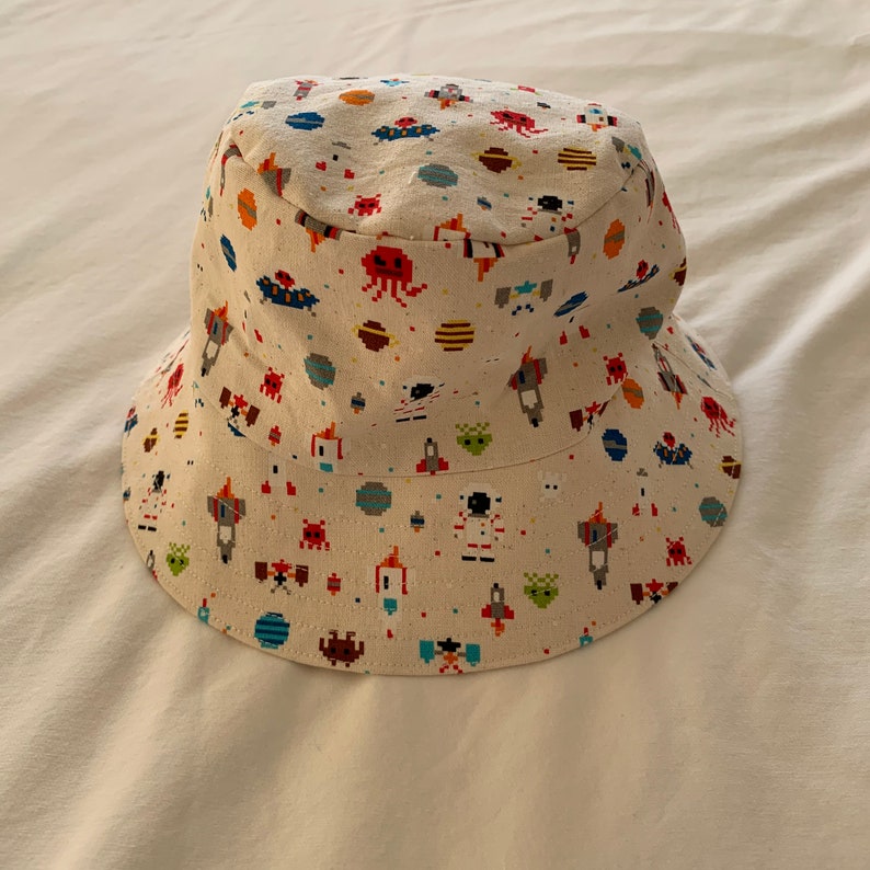 Space Invaders Printed Bucket Hat, 2 Sizes Available - Etsy Israel