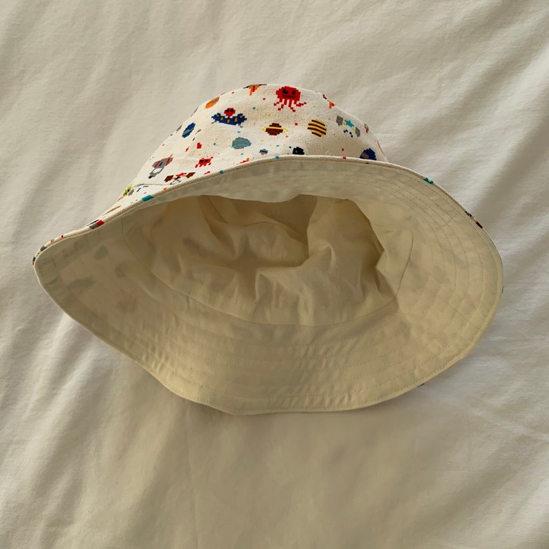 Space Invaders Printed Bucket Hat, 2 Sizes Available - Etsy Israel