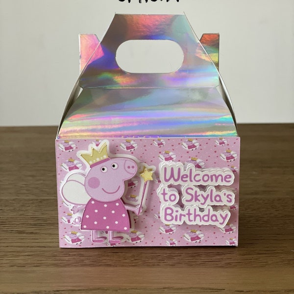 Peppa Pig Favor Box - Etsy UK