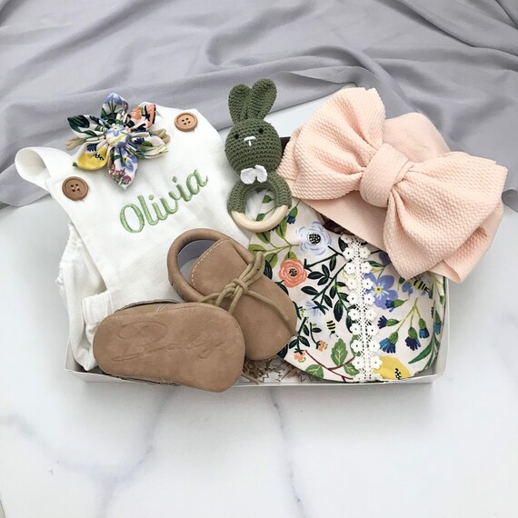 Personalized Baby Gift Box Boho Baby 6 Piece Boho Tropical | Etsy