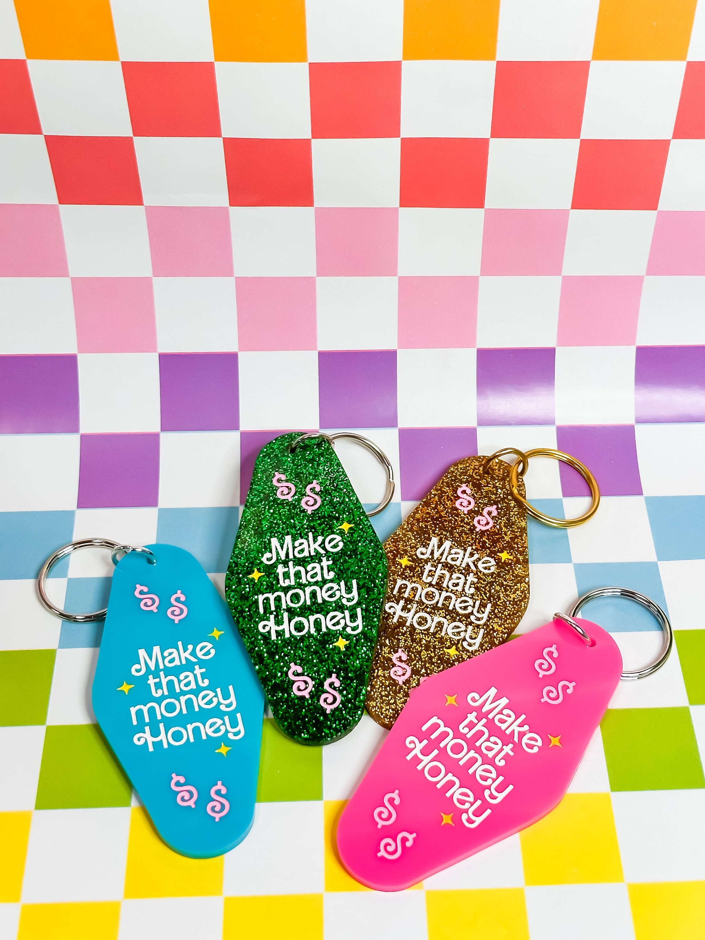 SALE Make That Money Honey Laser Engraved and Hand Painted Keychain - Etsy