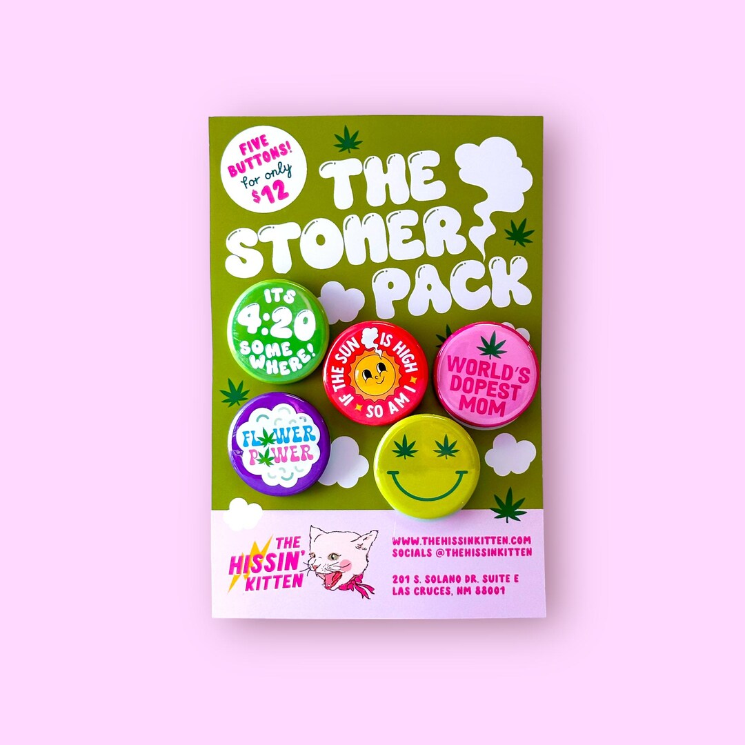 The Stoner Button Pack! - Etsy