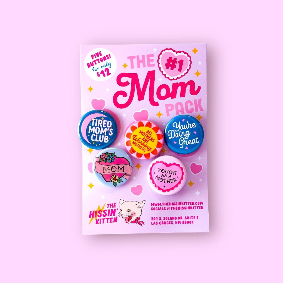 The #1 Mom Button Pack! - Etsy