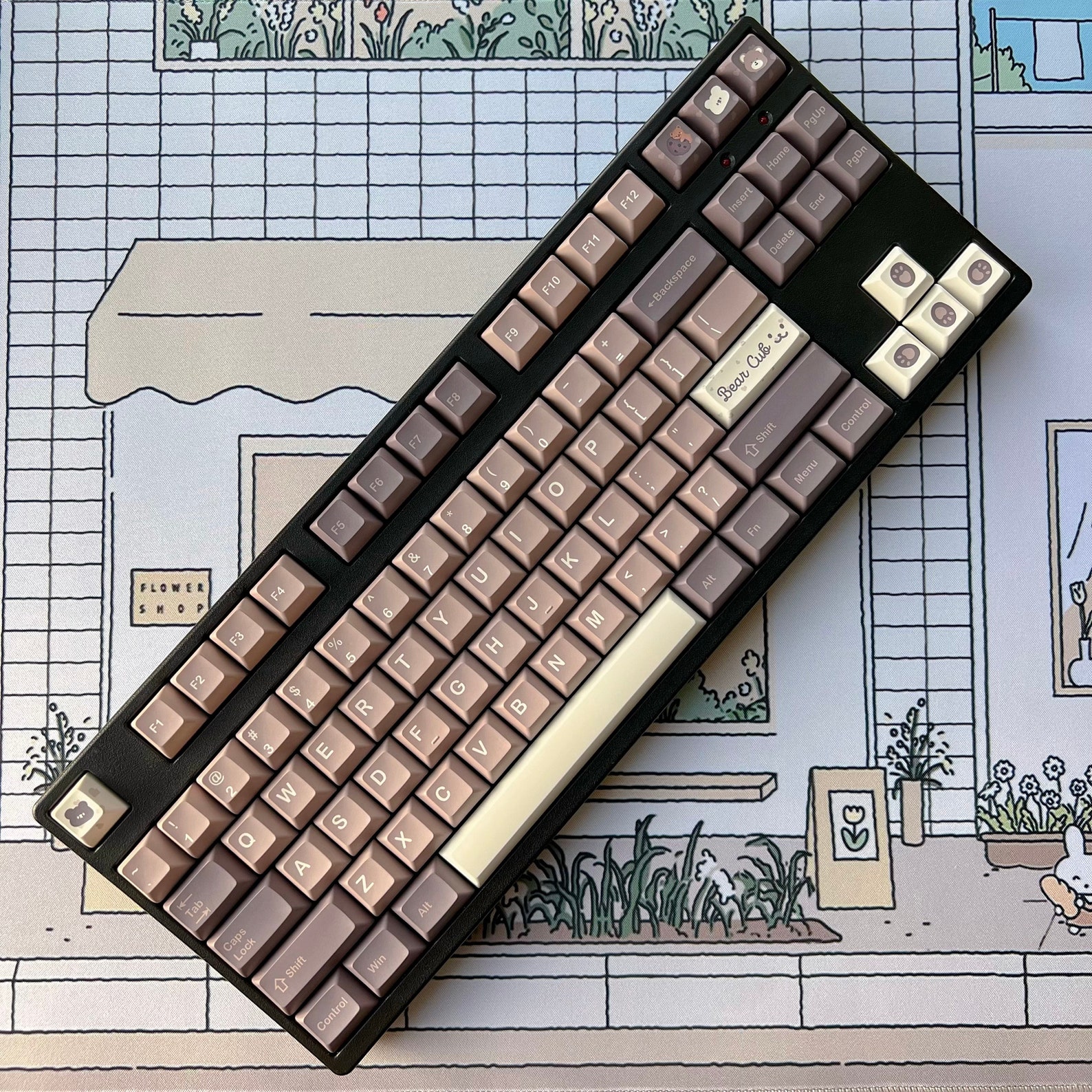 Bear Cub Keycap Set Cute Art PBT Cherry MX Stem Dye-sub - Etsy