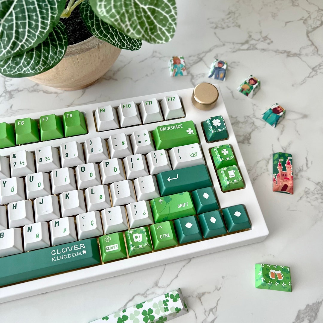 Clover Kingdom Keycap Set, Cherry Profile, Cute Art, PBT, Cherry MX ...