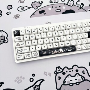 Happy Kitten Keycap Set, MOA Profile, Cute Art, PBT, Cherry MX Stem ...
