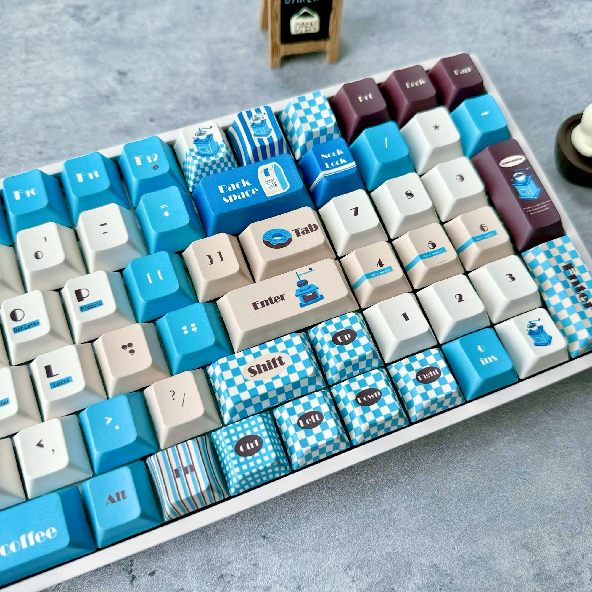 Coffee Shop Keycap Set, Cherry Profile, Cute Art - Etsy
