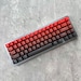 Gradient Black and Red Keycap Set, OEM Profile, Shine-through, PBT ...