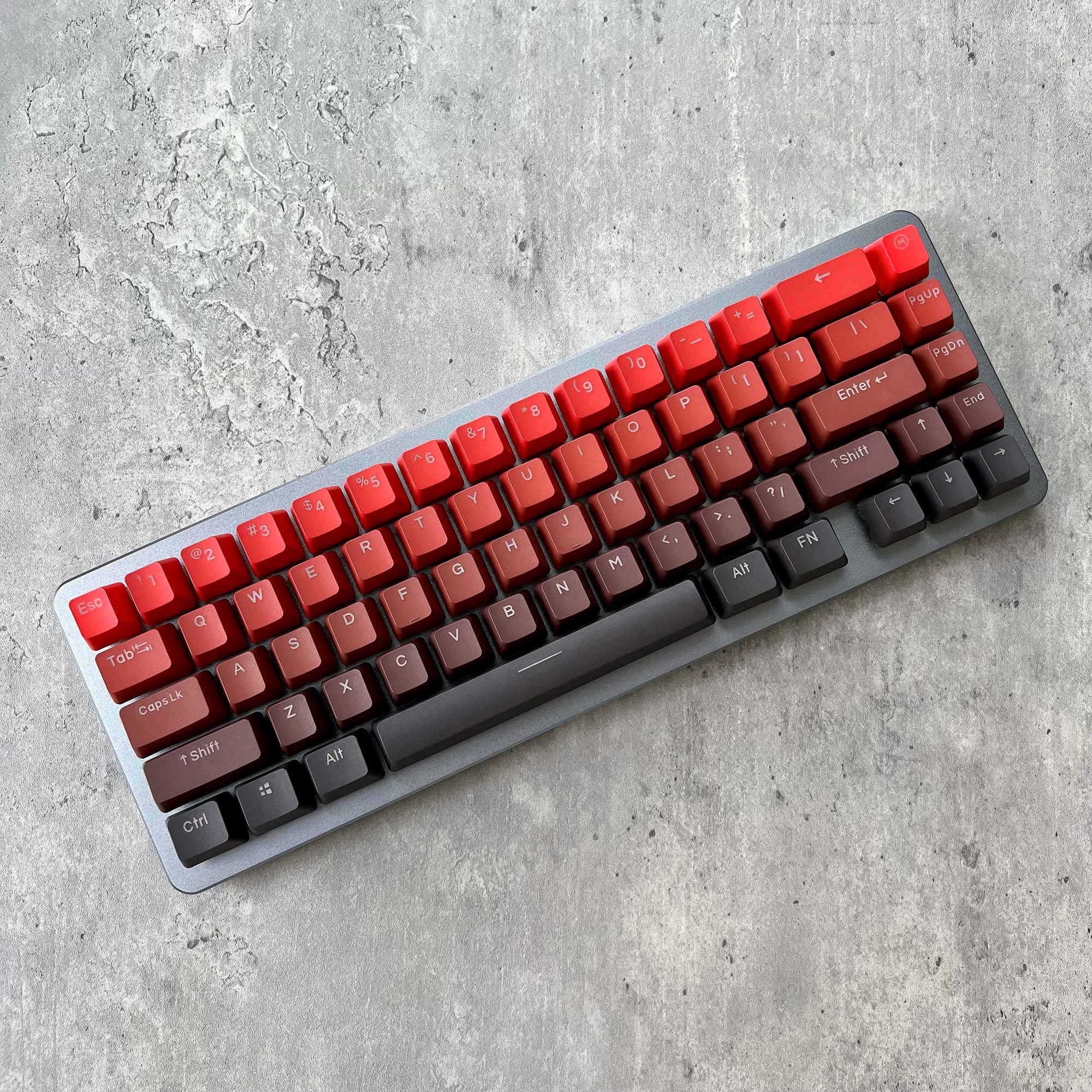 Gradient Black and Red Keycap Set OEM Profile Shine-through - Etsy
