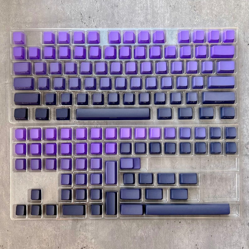 Gradient Purple Side-printed Keycap Set OEM Profile - Etsy