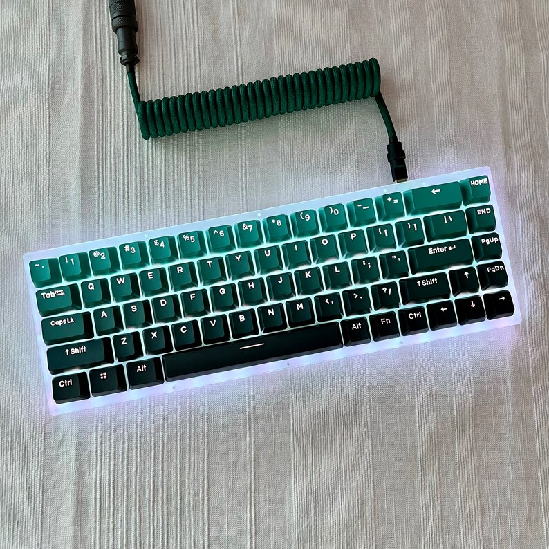 Gradient Green Keycap Set OEM Profile Shine-through PBT - Etsy