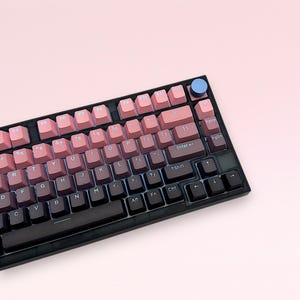 Gradient Black and Pink Keycap Set, Shine-through , OEM Profile - Etsy