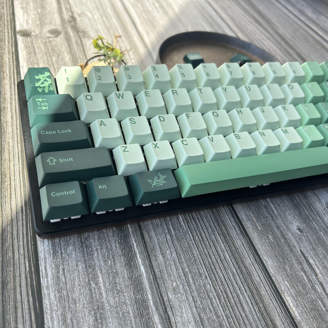 Green Tea Keycap Set, Cherry Profile, Aesthetic Design, PBT, Cherry MX ...