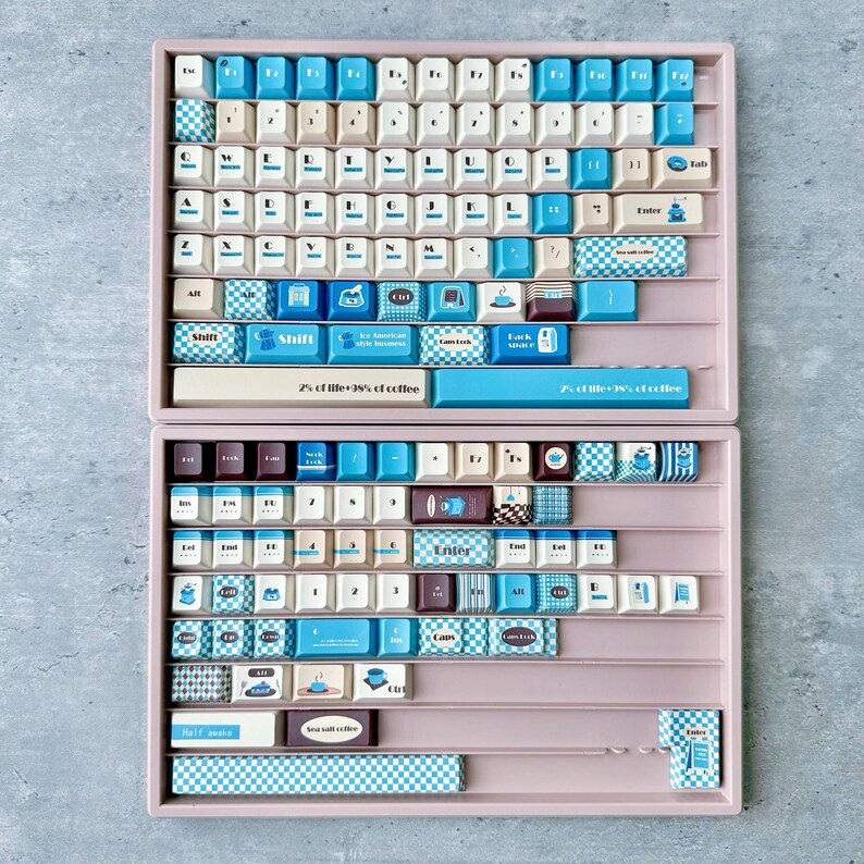 Coffee Shop Keycap Set, Cherry Profile, Cute Art - Etsy