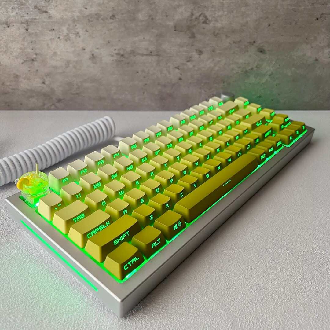 Gradient Lemon Side-printed Keycap Set OEM Profile - Etsy