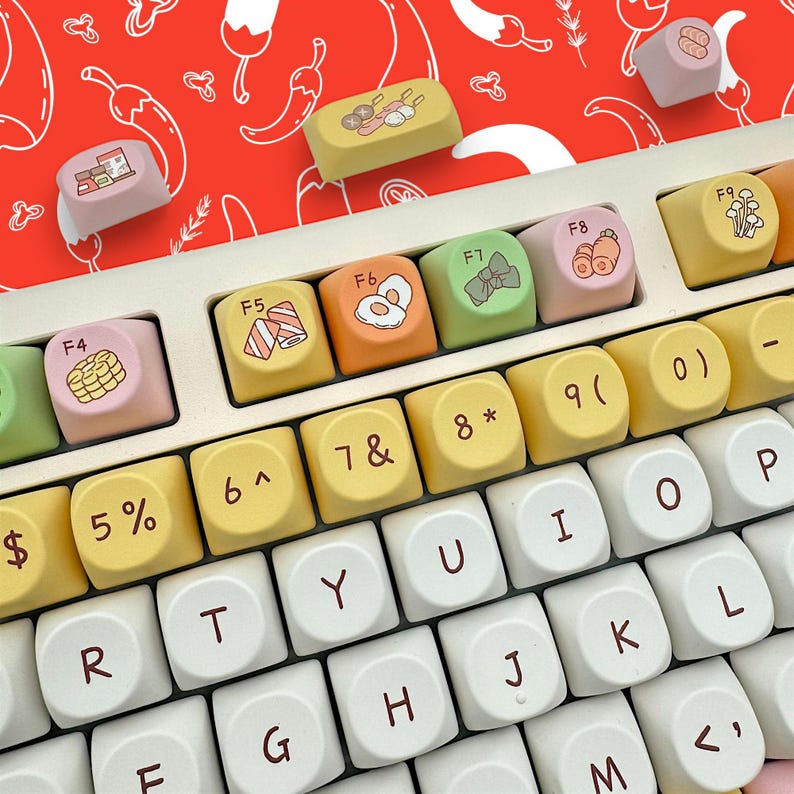 Chinese Hot Pot Keycap Set, SOA Profile, Cute Art - Etsy