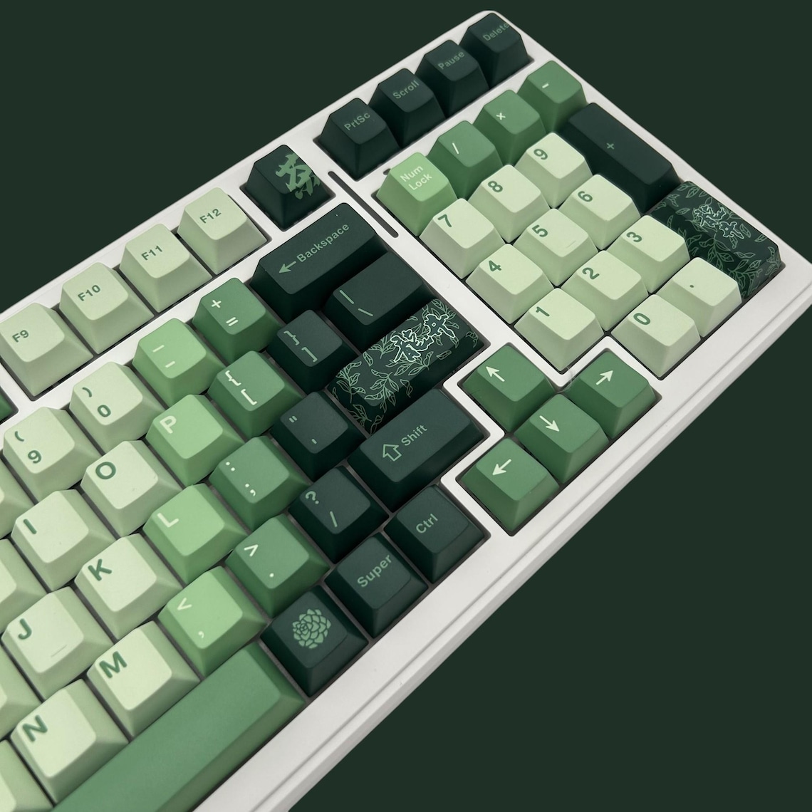 Green Tea Keycap Set, Cherry Profile, Aesthetic Design, PBT, Cherry MX ...