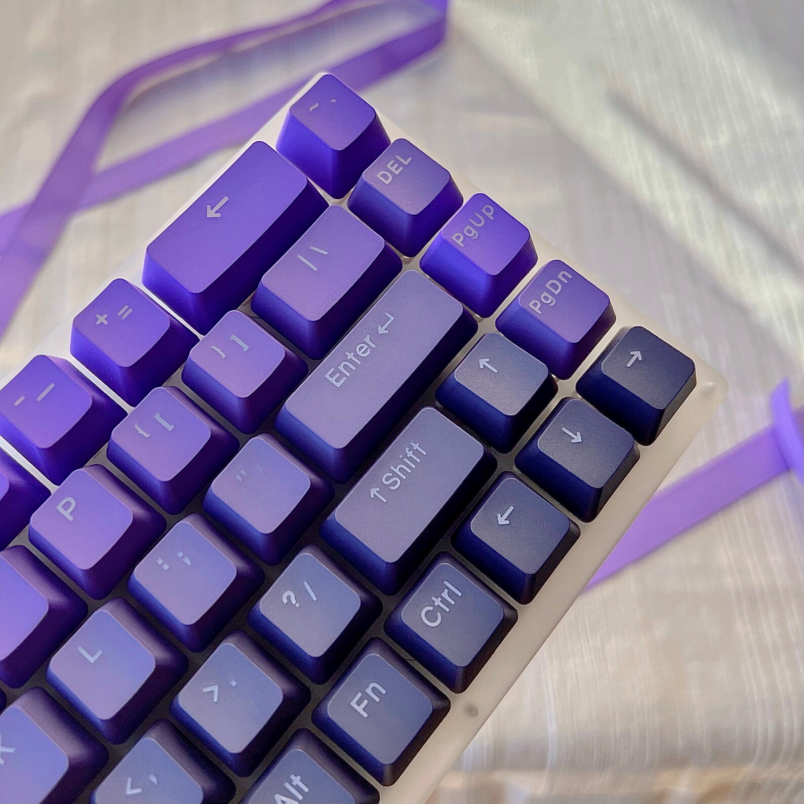 Gradient Purple Keycap Set OEM Profile Shine-through PBT - Etsy