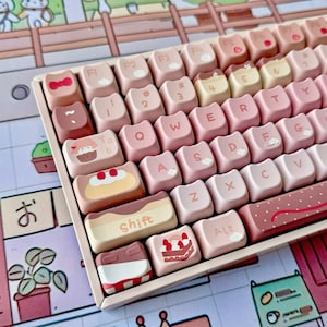 Chocolate Strawberry Keycap Set, MAO Profile, Cute Art - Etsy