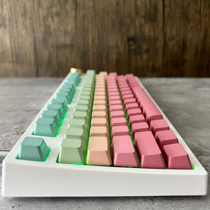 Gradient Pastel Side-printed Keycap Set, OEM Profile, Shine-through ...