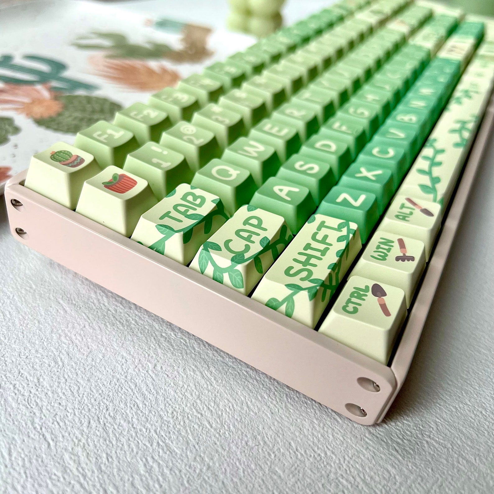 Plant Lover Keycap Set, Cherry and MDA Profile, PBT, Cherry MX Stem ...