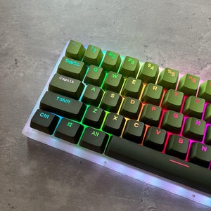 Gradient Matcha Keycap Set, OEM Profile, Shine-through, PBT, Cherry MX ...