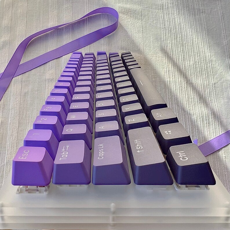 Gradient Purple Keycap Set OEM Profile Shine-through PBT - Etsy