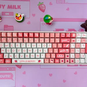 Sweet Strawberry Keycap Set, Cherry and MDA Profile , Cute Art - Etsy