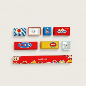 Red Apple Keycap Set, Cherry Profile, Cute Art, PBT, Cherry MX Stem ...