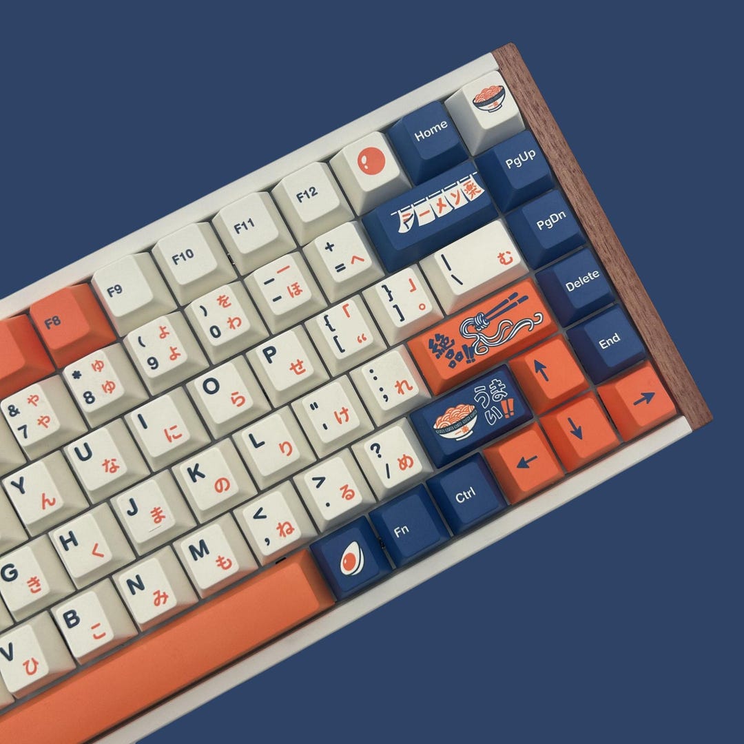 Ramen Ichiraku Keycap Set, Cherry Profile, PBT, Cherry MX Stem, Dye-sub ...