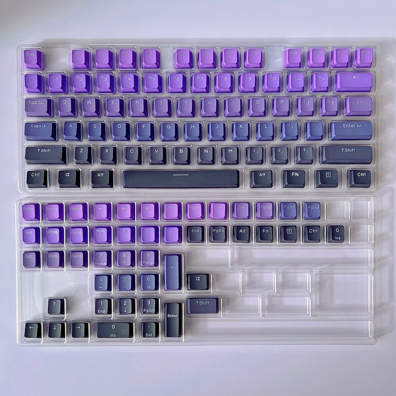 Gradient Purple Keycap Set OEM Profile Shine-through PBT - Etsy