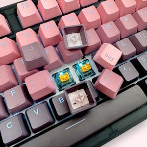 Gradient Black and Pink Keycap Set, Shine-through , OEM Profile - Etsy