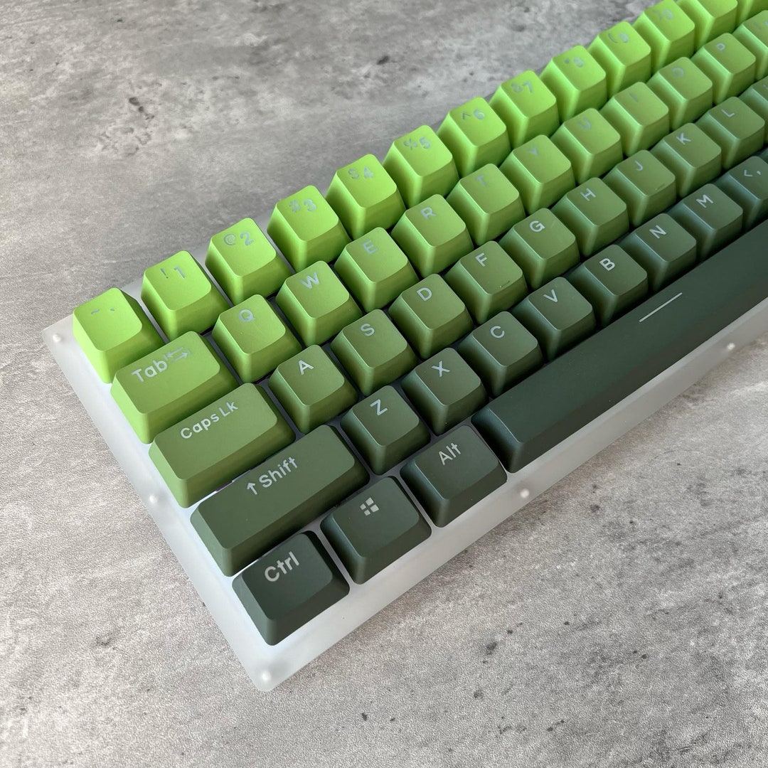 Gradient Matcha Keycap Set, OEM Profile, Shine-through, PBT, Cherry MX ...