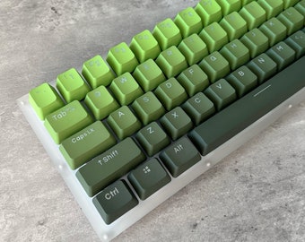 Gradient Matcha Side-printed Keycap Set, OEM Profile, Shine-through ...