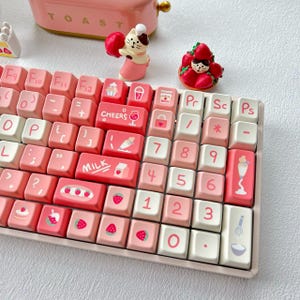 Sweet Strawberry Keycap Set, Cherry and MDA Profile , Cute Art - Etsy