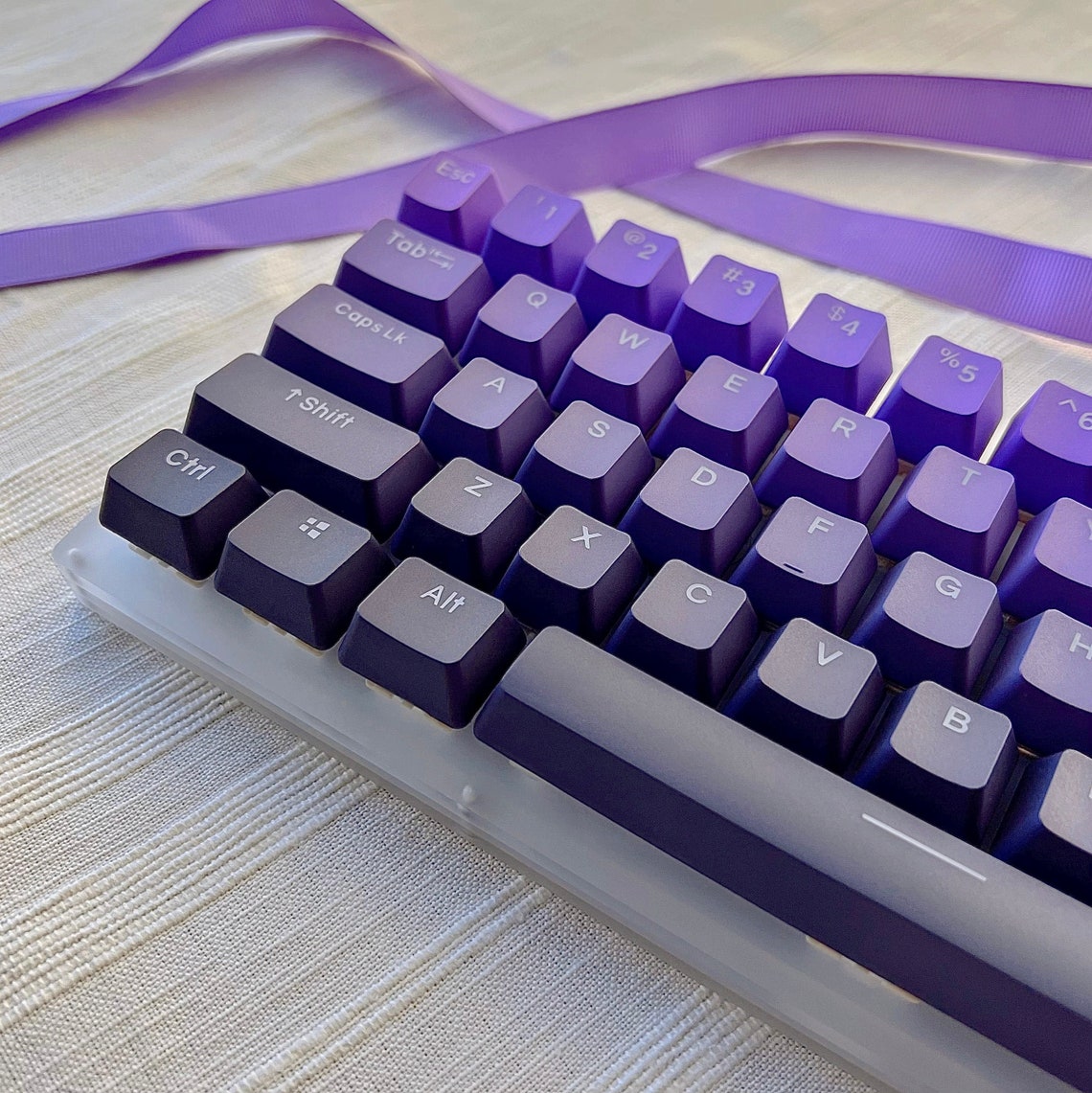 Gradient Purple Keycap Set OEM Profile Shine-through PBT - Etsy